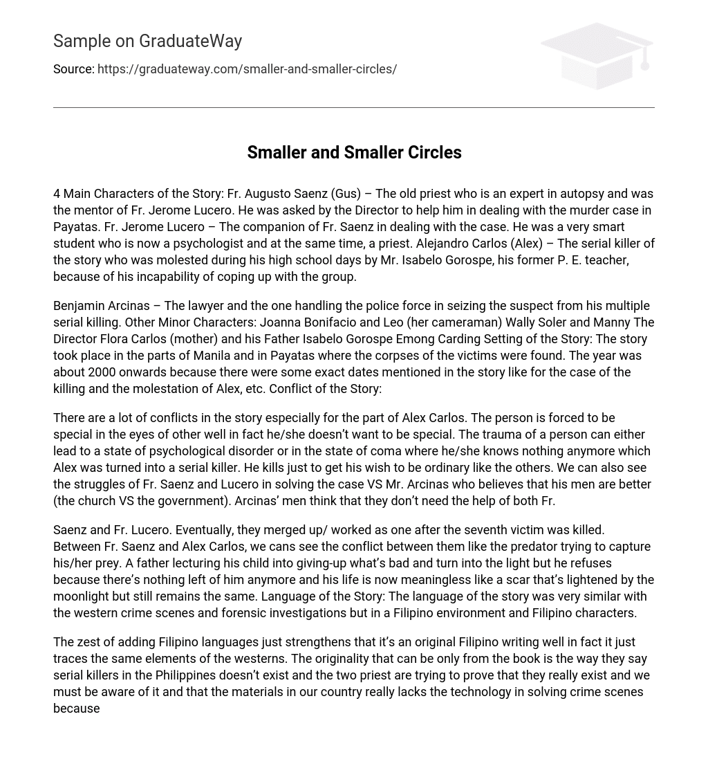 Smaller And Smaller Circles Free Essay Example 4782 Words GraduateWay